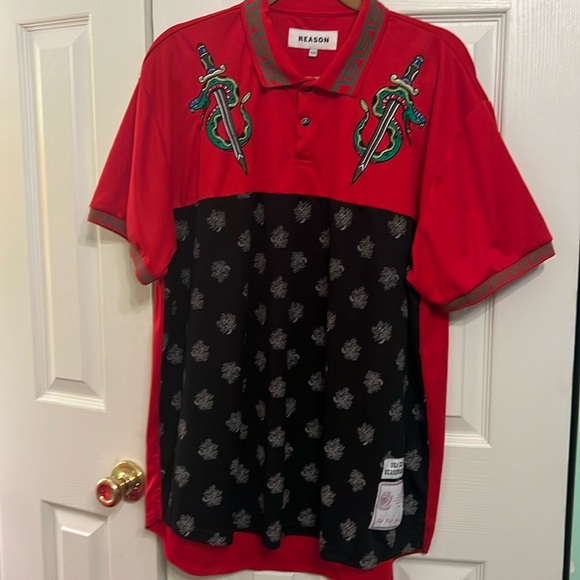 Reason | Shirts | Reason Snake And Sword Polo Shirt | Poshmark